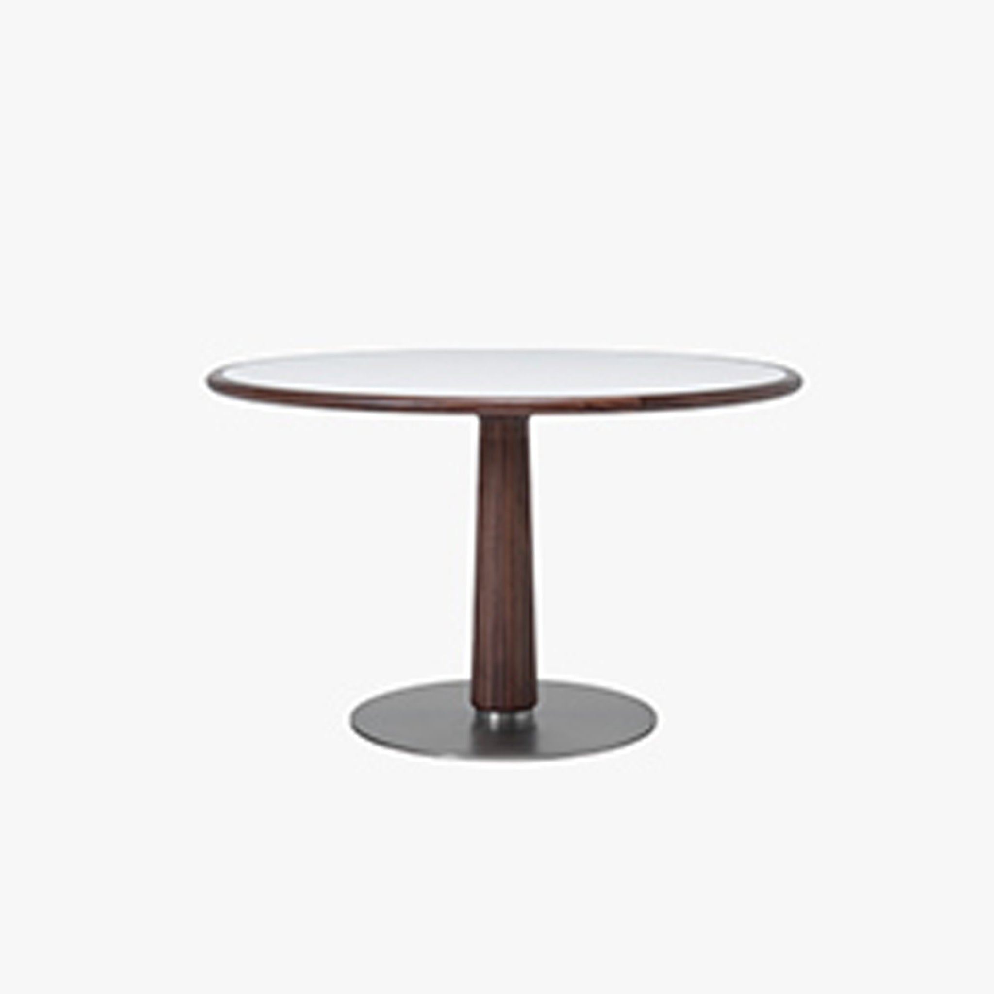 Doric Round Table (Sintered stone and wood tabletop)